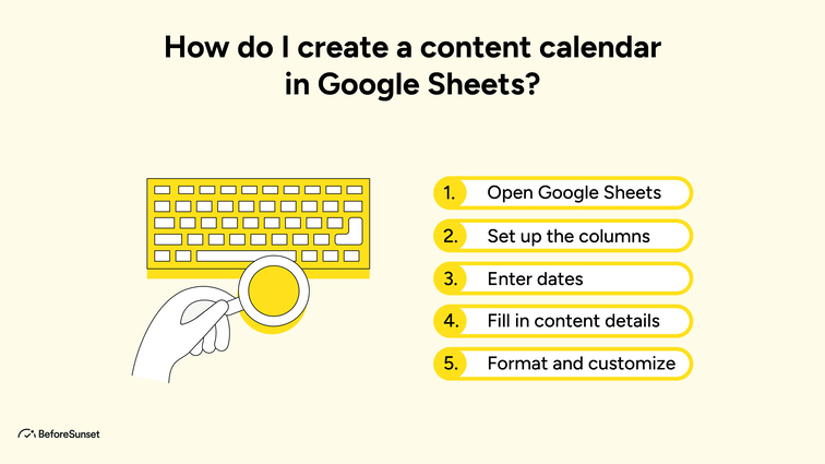 How to Create Content Calendar Template Using Google Sheets