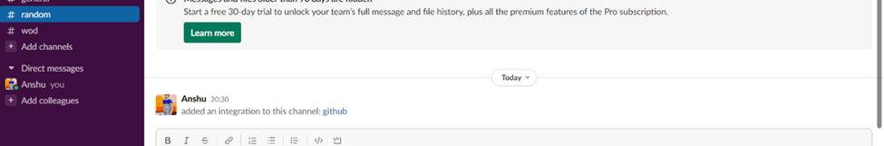 How to set up Github Commit Messages on your Slack Workspace?
