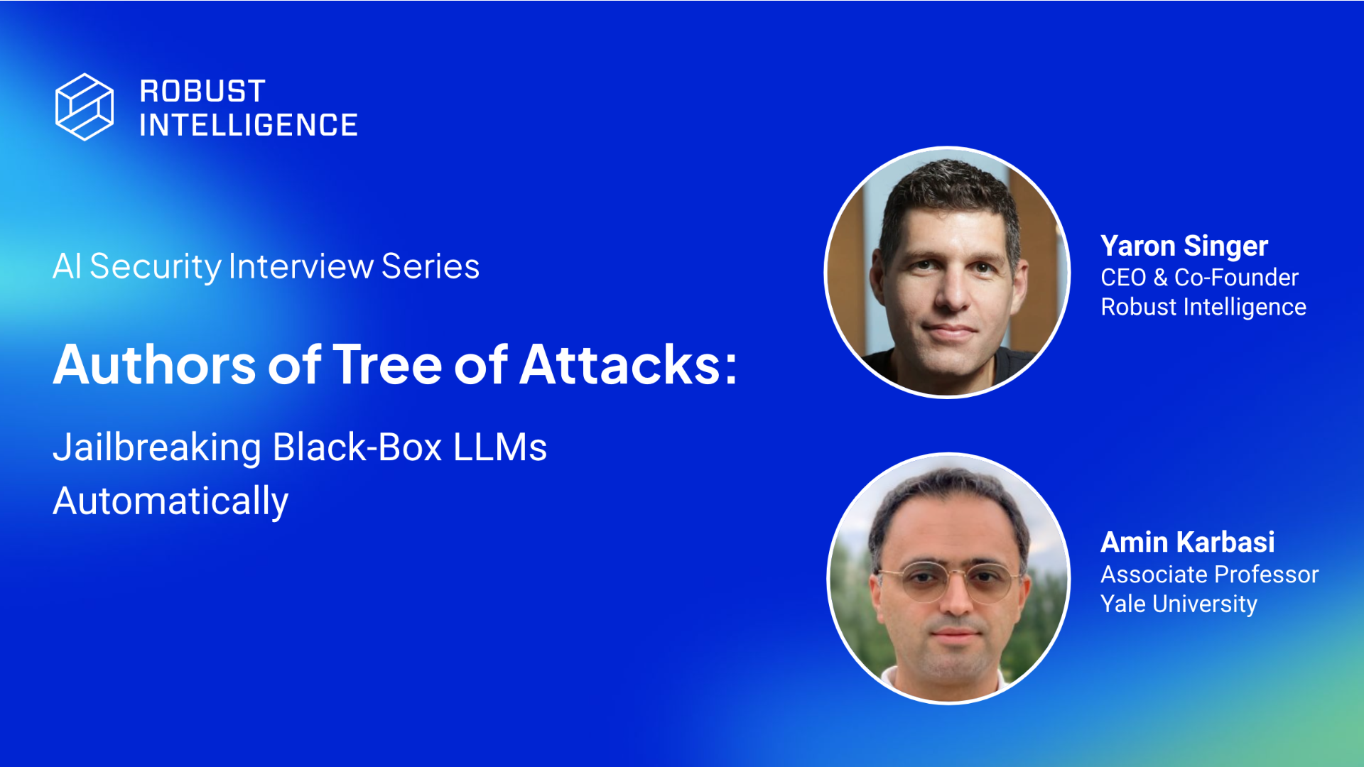 AI Security Interview Series: Jailbreaking LLMs Automatically featuring Amin Karbasi — Robust ...