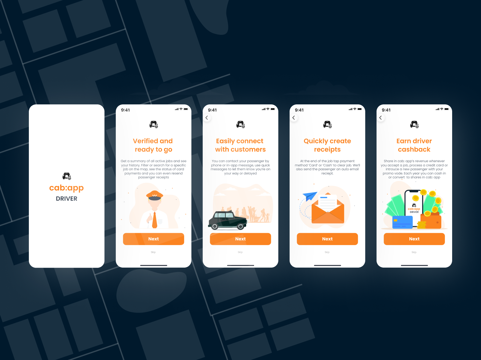 Our Designs For cab:app | Studio Case Studies