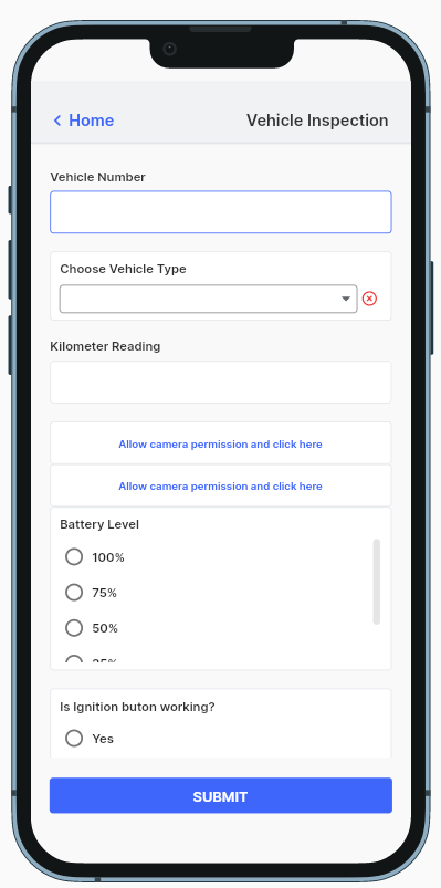 Use the Zorp template for Vehicle Inspection App
