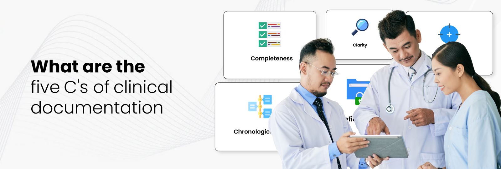 What are the Five C's of Clinical Documentation?