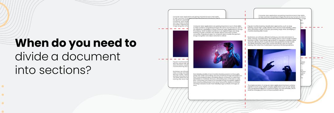 How to Divide Word Document into Sections?