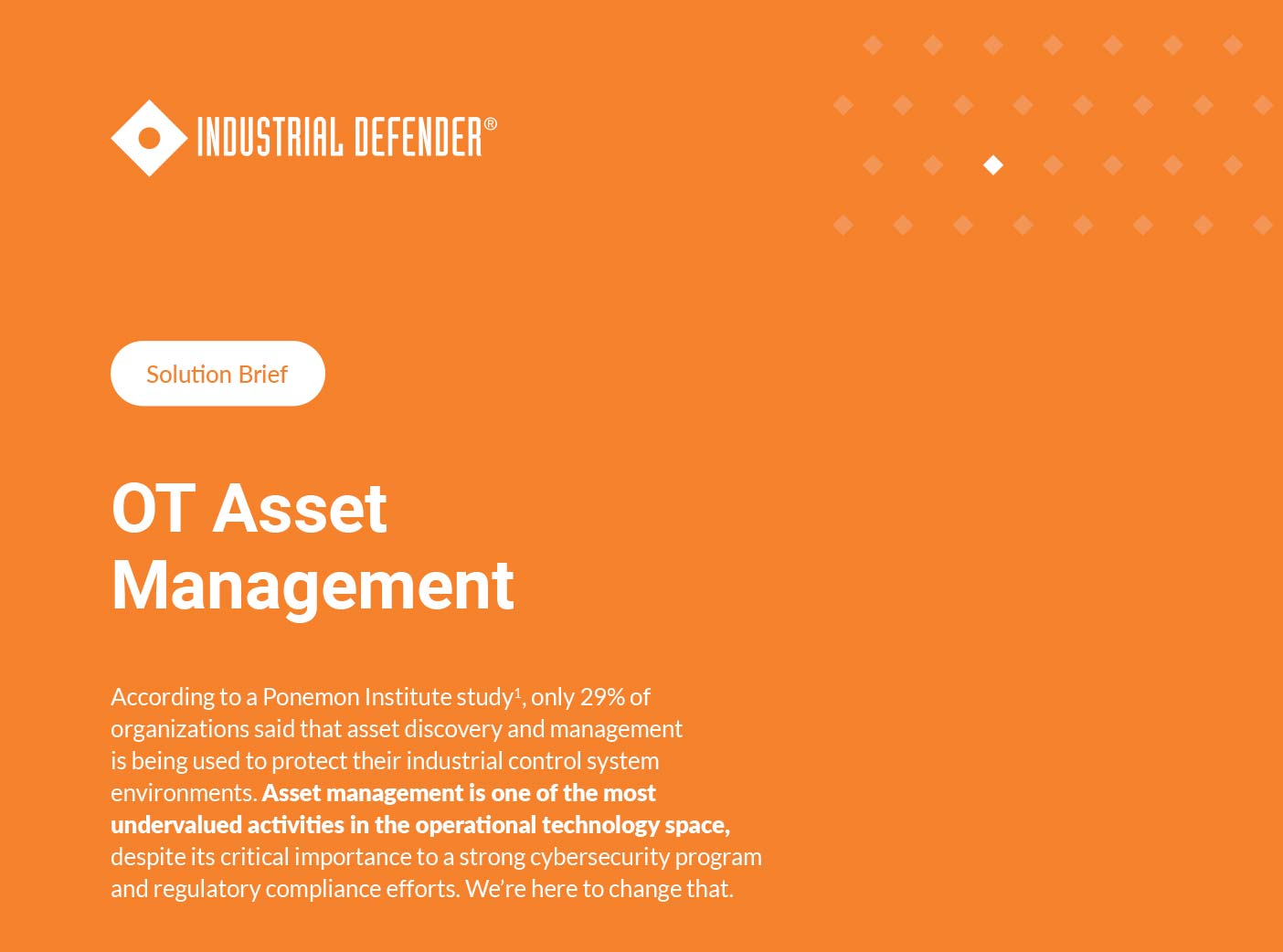 Solution Brief Ot Asset Management Industrial Defender