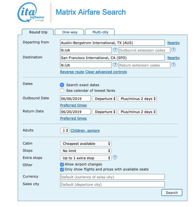How to Use the ITA Matrix to Find Cheap Flights