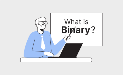 What is binary and how is it used in computing?