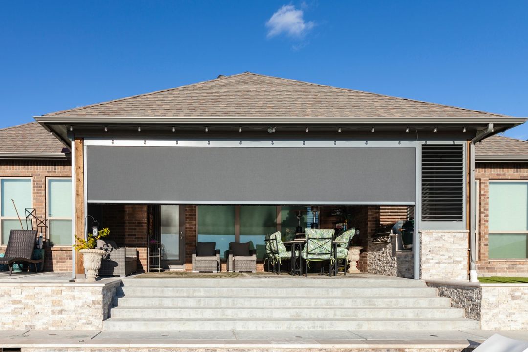 Motorized Outdoor Shades & Solar Screens in DFW | Patio Shades