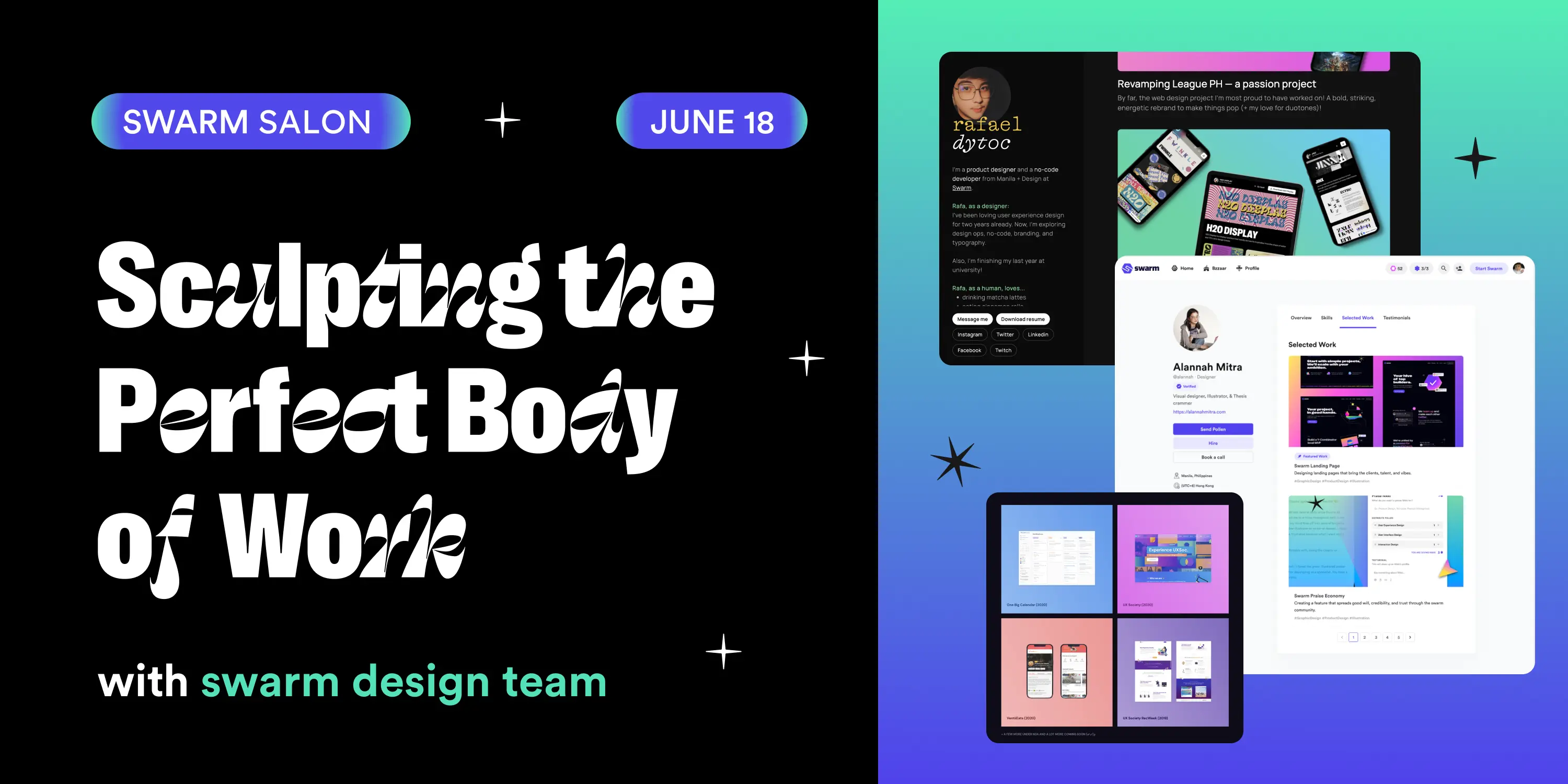 Swarm Salon: Sculpting the Perfect Body of Work with the Swarm Design ...