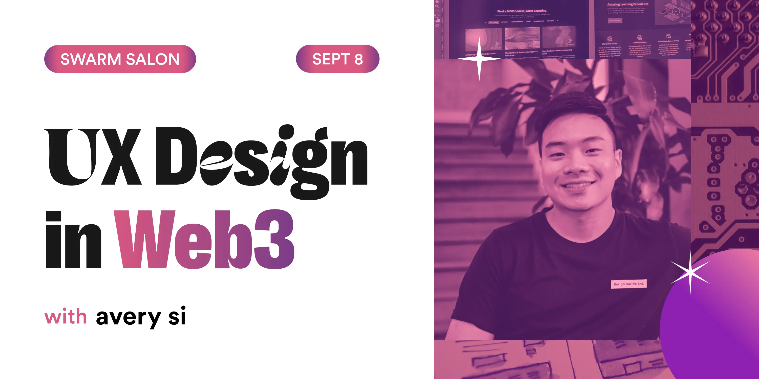 Swarm Salon: UX Design in Web3 with Avery Si | Swarm Events