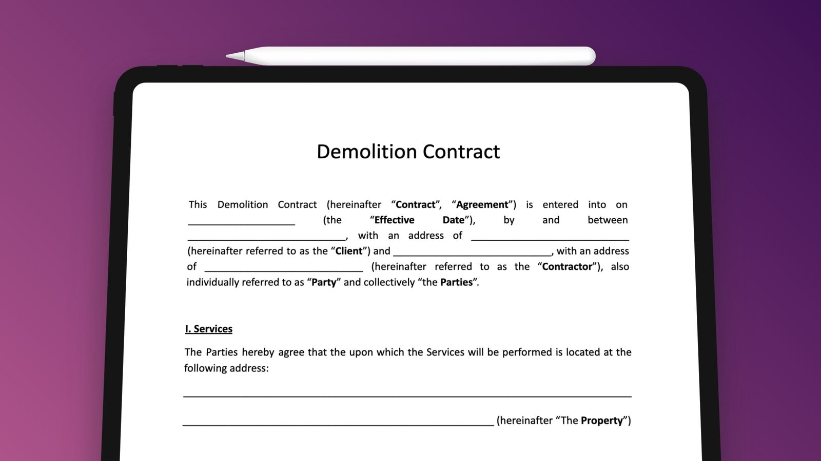 THE Working Demolition Contract Template (Free)