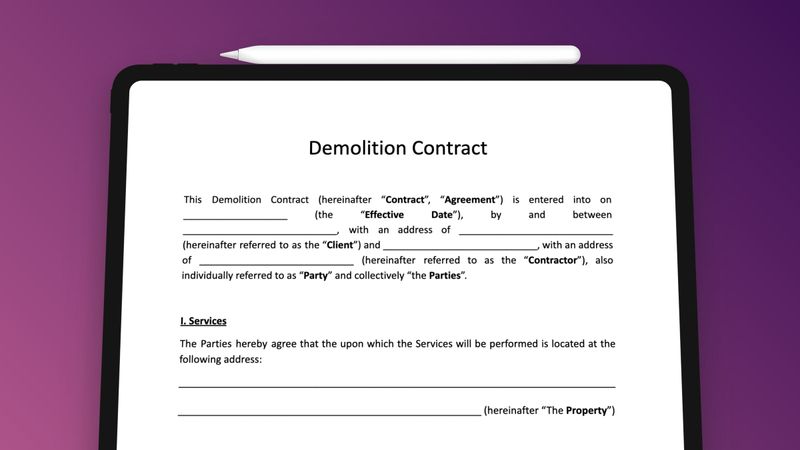 THE Working Demolition Contract Template (Free)