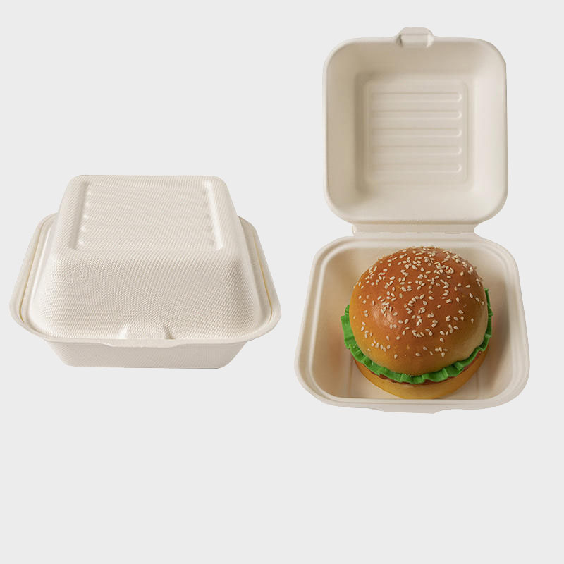 Bagasse Burger Clamshell Container