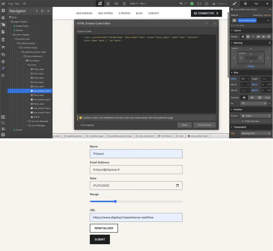 #7 Champs personnalisés Forms Webflow | Les tips de Thib'z