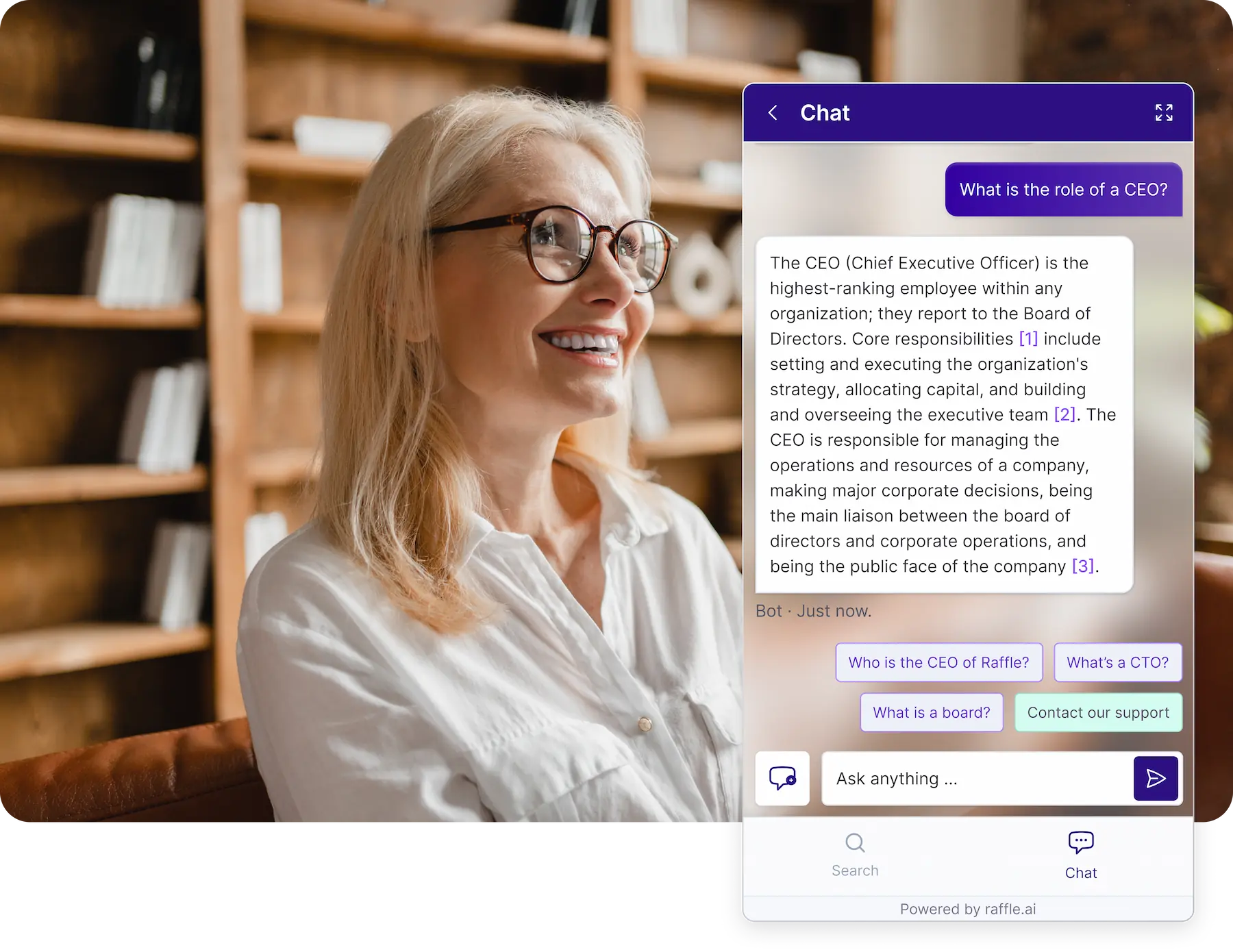 Chat made smart by Raffle AI