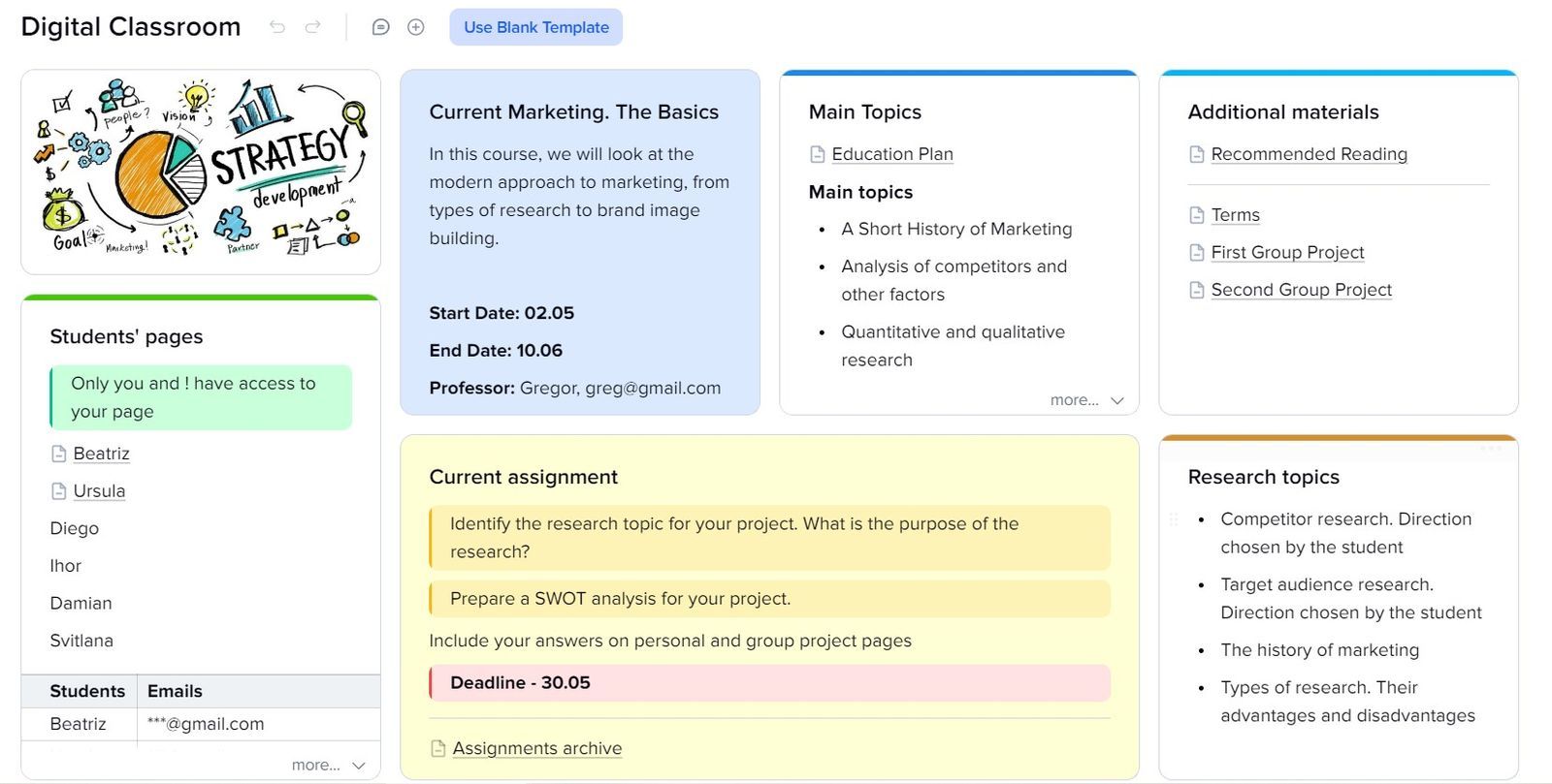 Lesson Plan Template online for free – much better than Word