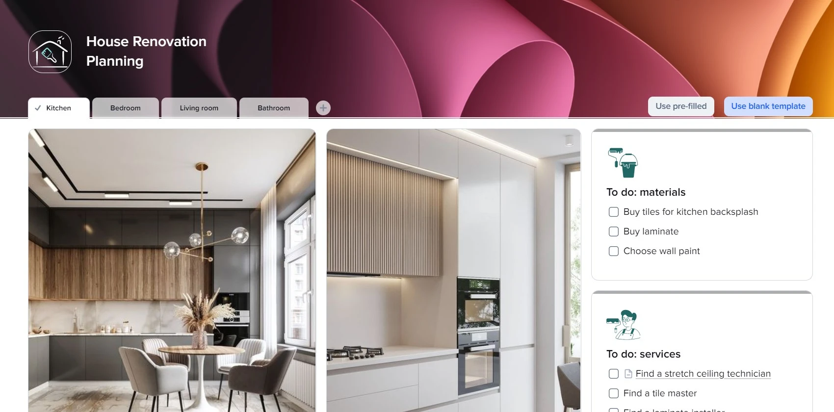 House Renovation template for free : project renovation online – xTiles