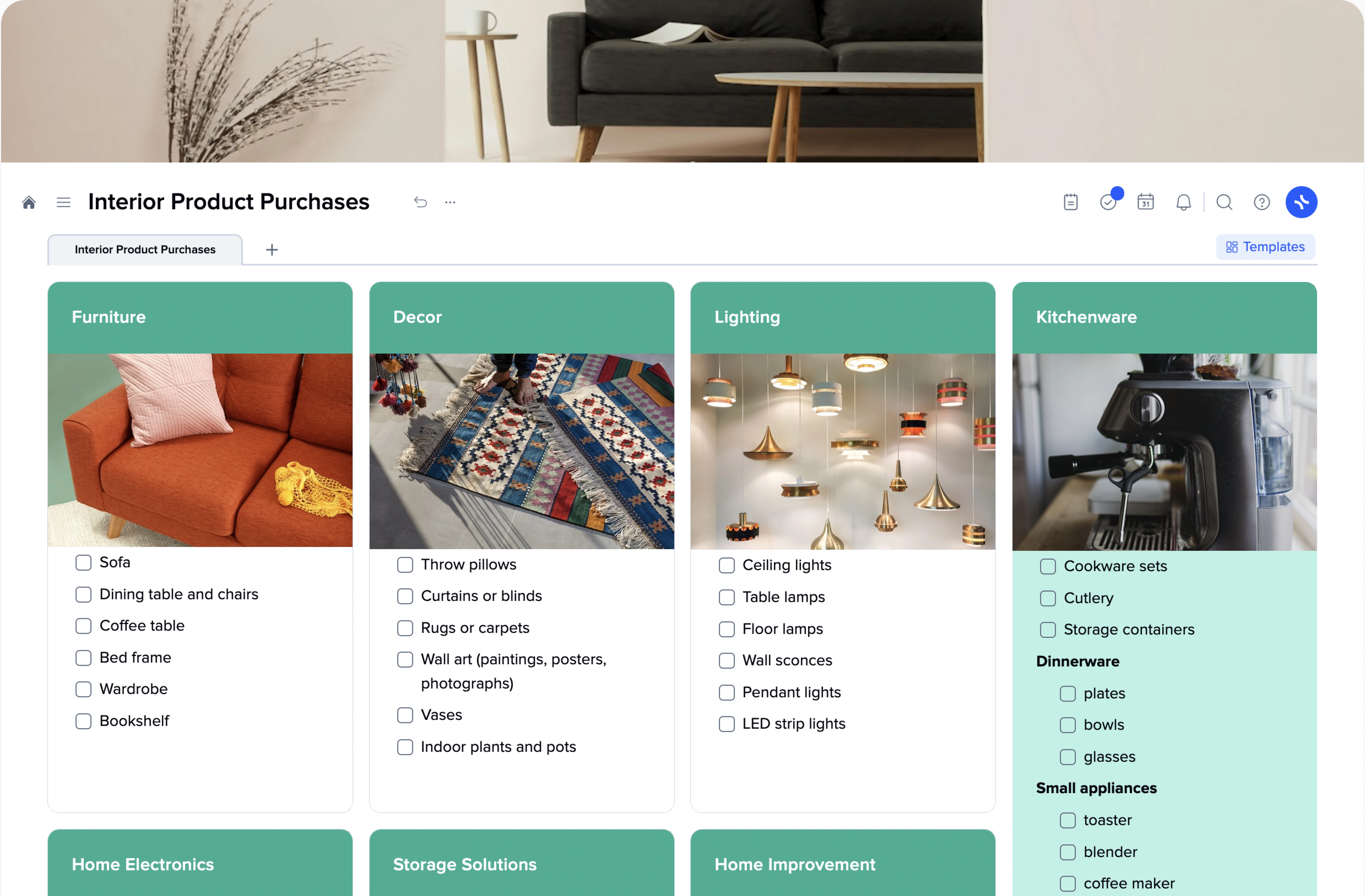 Free Project Plan Template for Motion Design online | xTiles