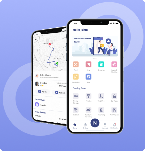Set up a microservice using node.js and react.js.