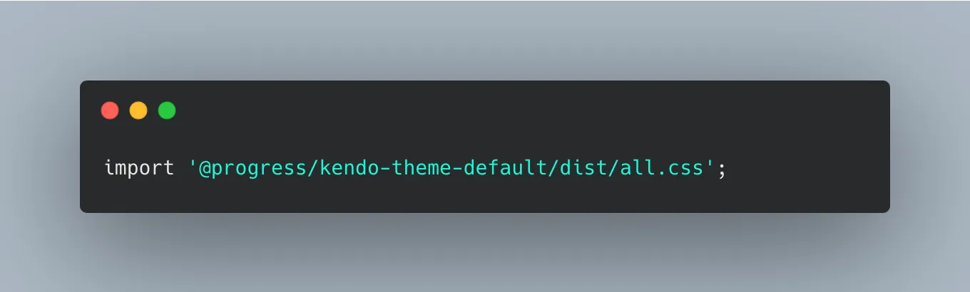 Kendo React Components