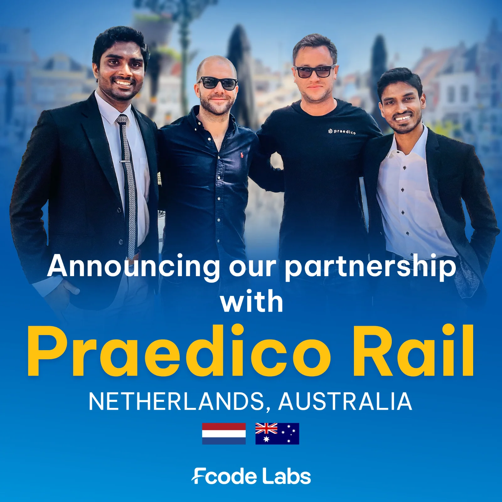 Announcing partnership with Praedico, Australia & Netherlands | Fcode Labs