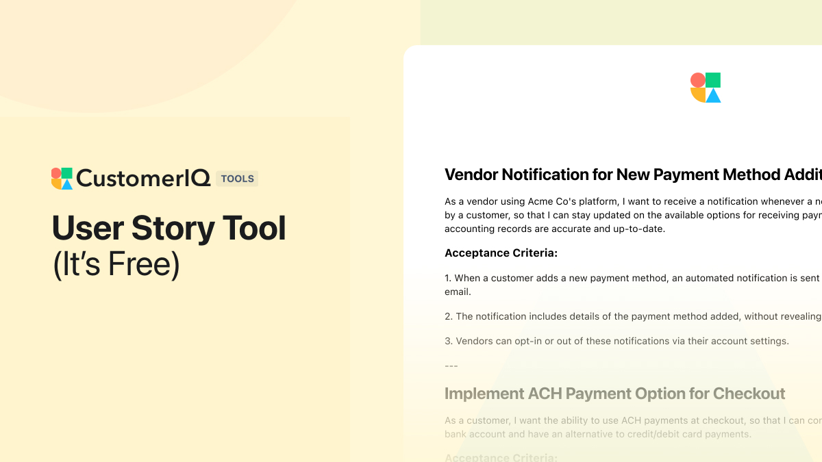 Free User Stories Template Tool