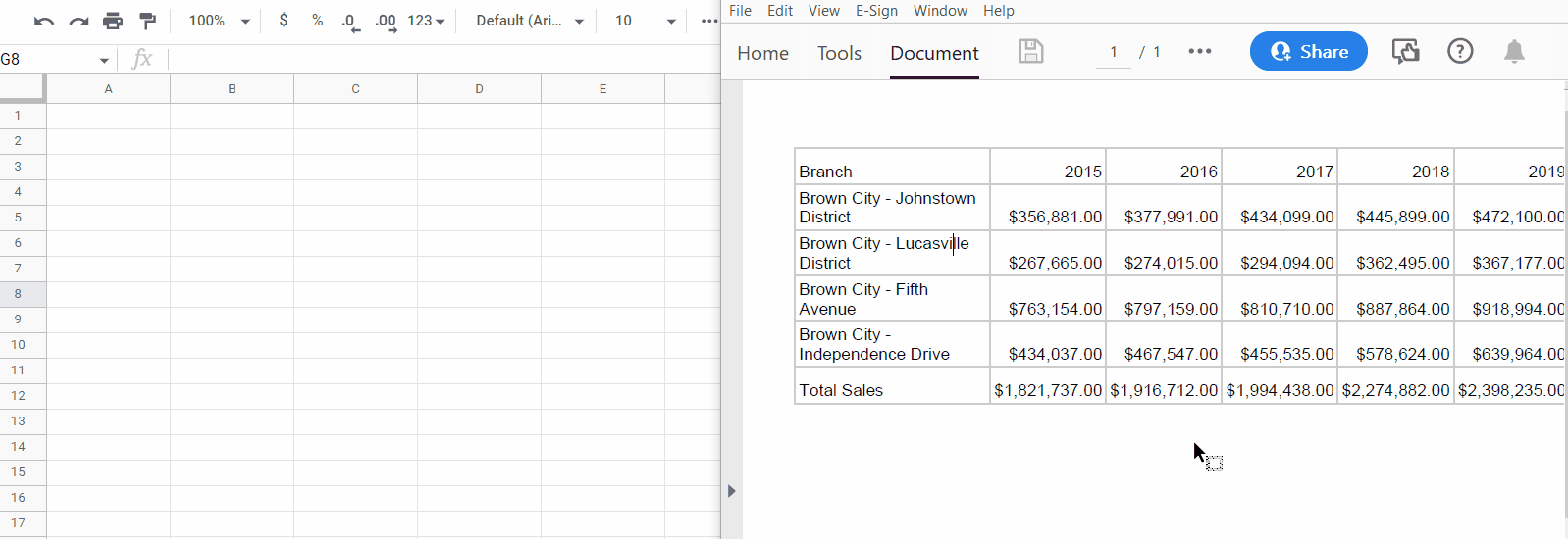 How To Convert A PDF To Google Sheets