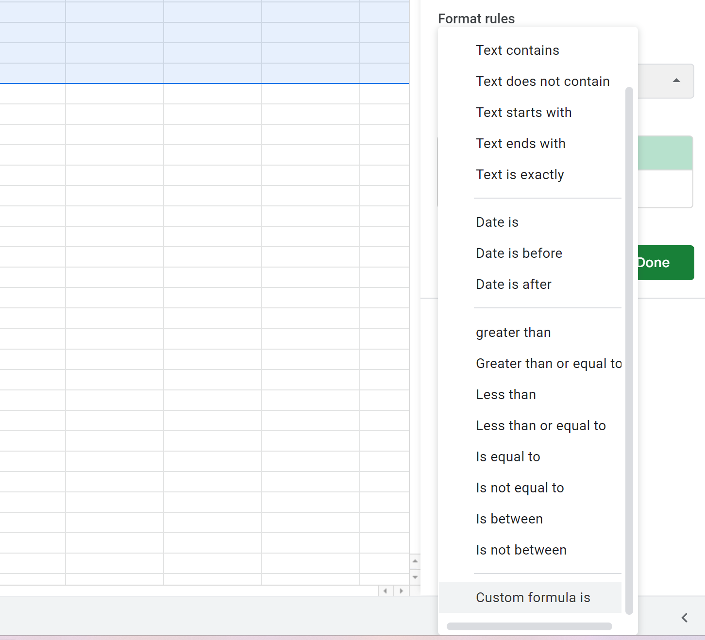 Change Row Color Based On A Cell Value In Google Sheets