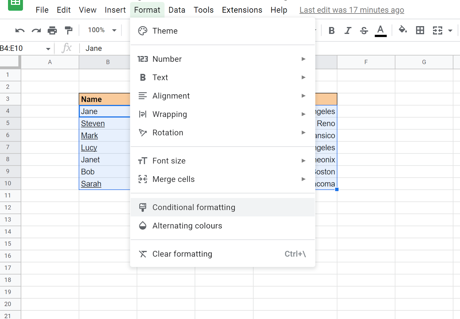 Conditional Formatting With Custom Formulas In Google Sheets