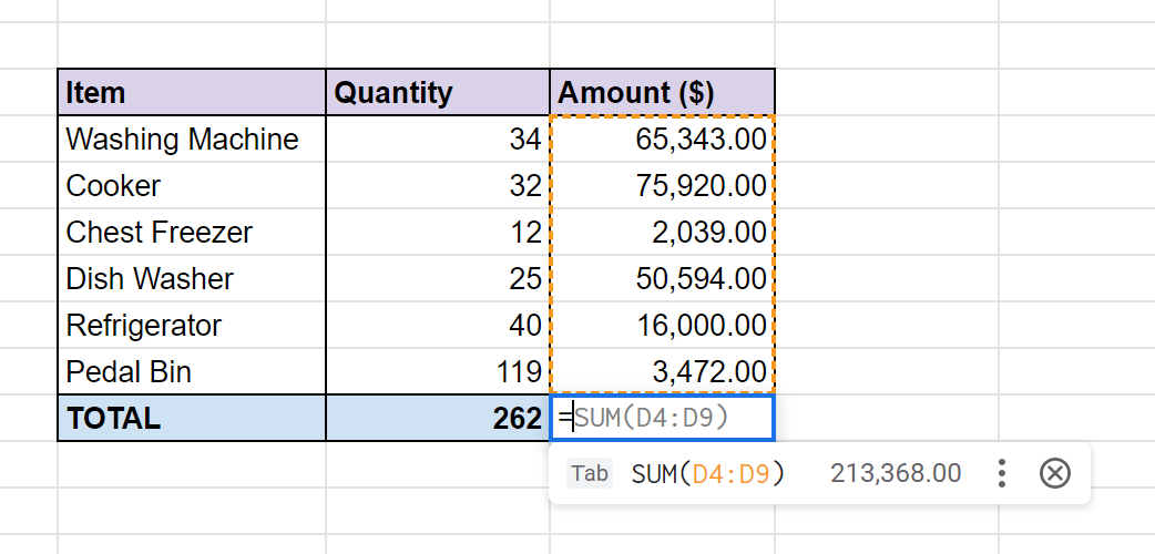 How To Sum A Column In Google Sheets The Easy Way 