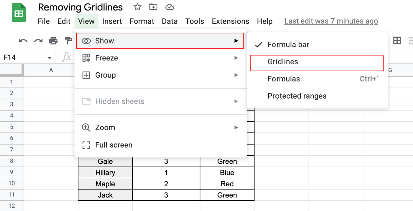How To Remove Gridlines In Google Sheets Easiest Way In 2023 