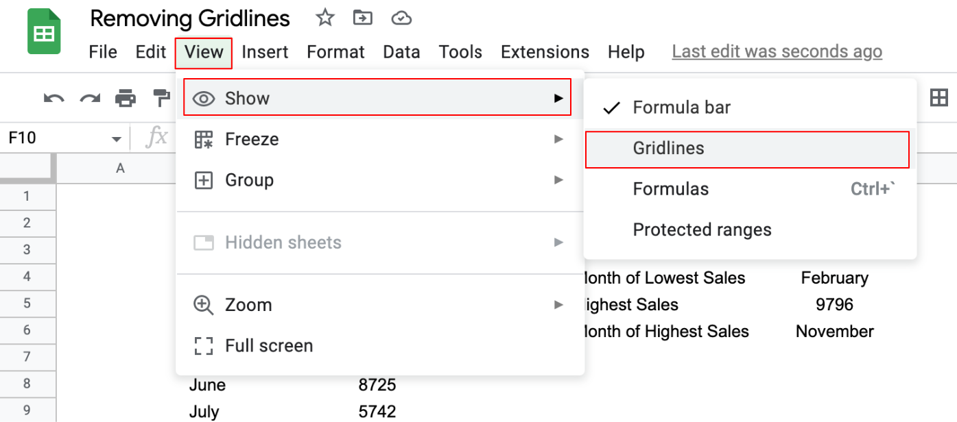 How To Remove Gridlines In Google Sheets Easiest Way In 2023 