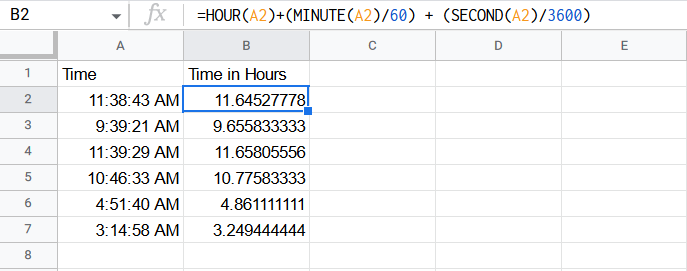How To Convert Time To Decimal In Google Sheets 2023 Update 