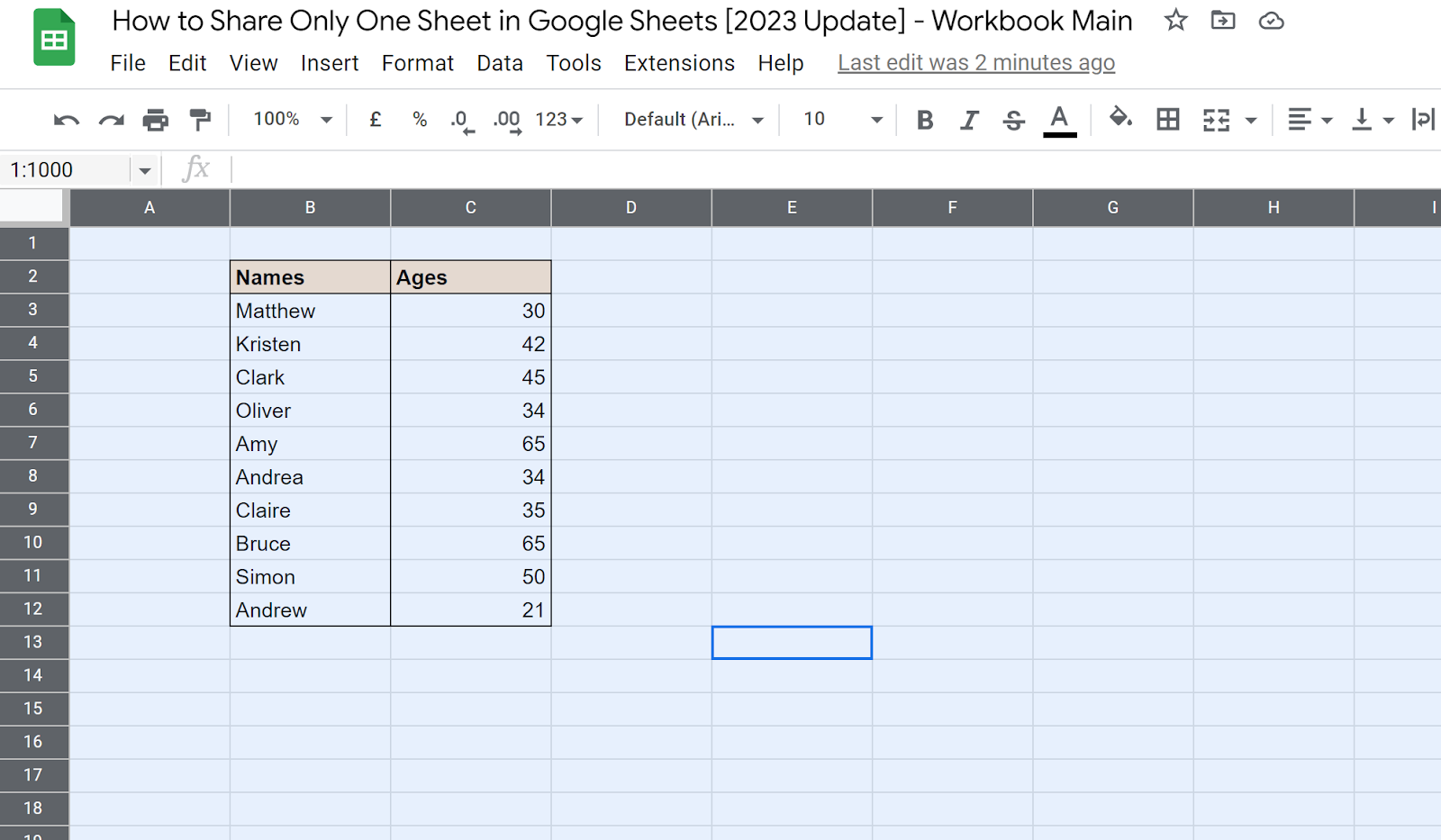 How To Share Only One Sheet In Google Sheets 2023 Update 