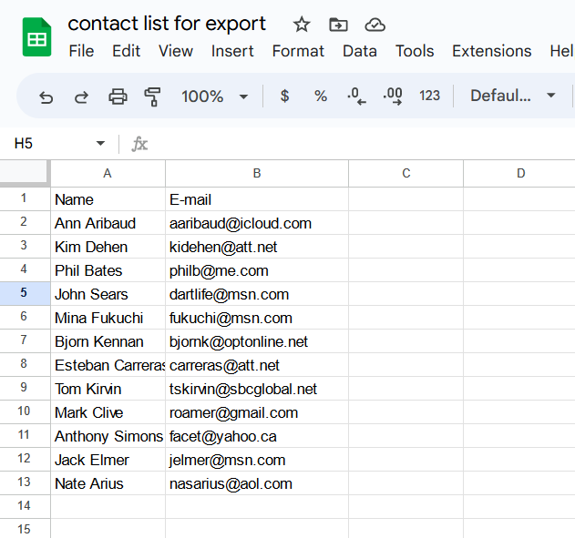 Export Email Addresses From Google Sheets To Gmail 2024 