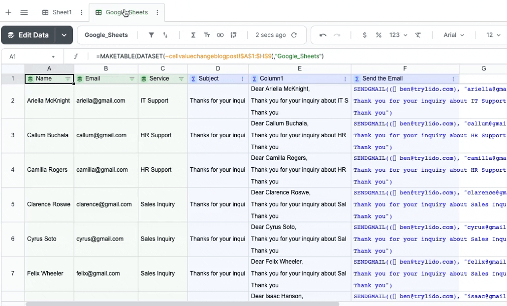 Automatically Send Email from Google Sheets (Easiest Way 2024)