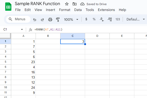 Google Sheets RANK Formula: How to Use It (2024 Guide)