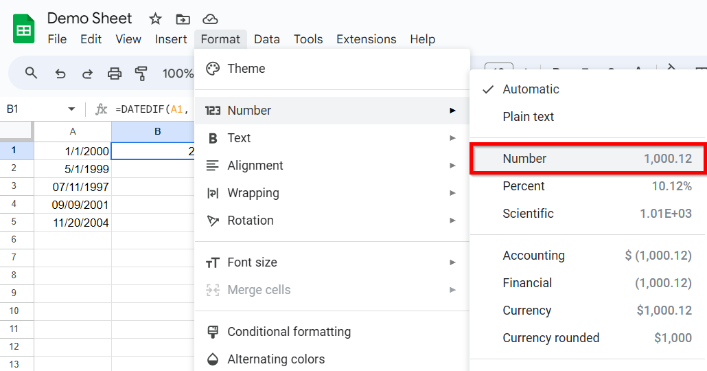 How To Calculate Age In Google Sheets 2024 Guide How To Calculate Age In Google Sheets 2024 Guide