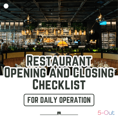 Restaurant Opening and Closing Checklist for Daily Operation