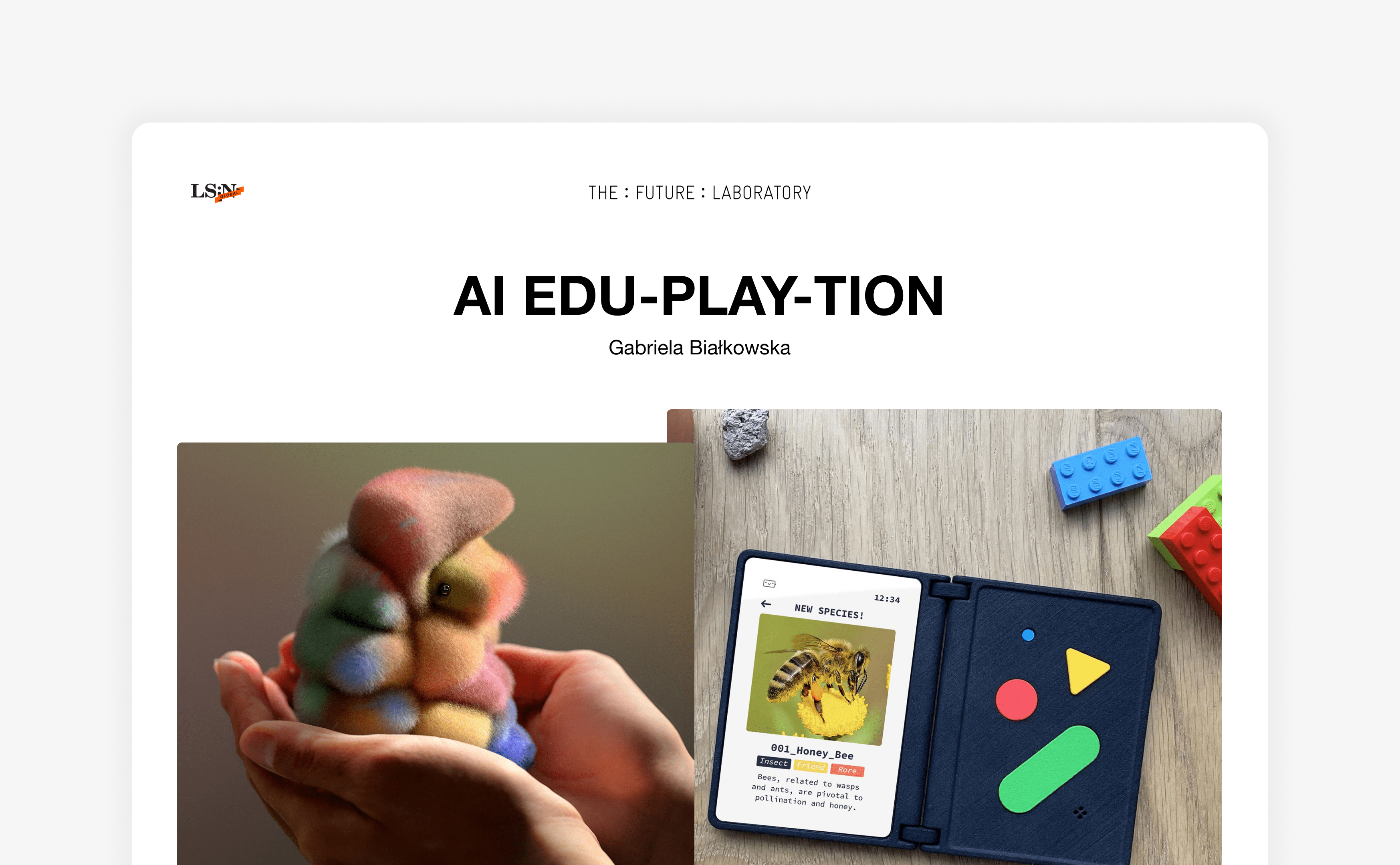 AI Edu-play-tion: The Future Laboratory x FINH