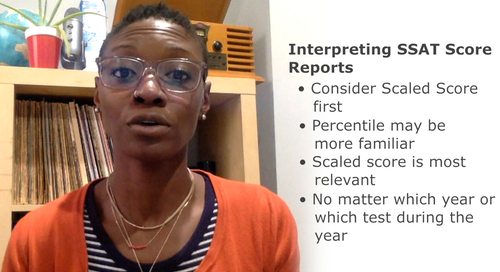 Member Minute: SSAT Scaled Score vs. Percentile