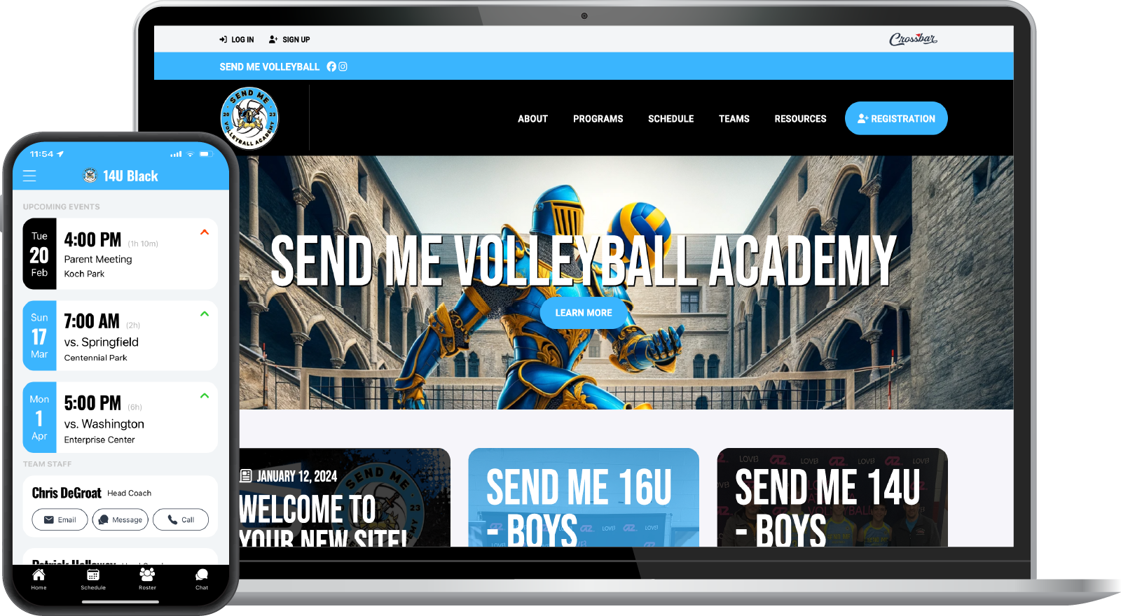 Crossbar - Volleyball Club Management Platform