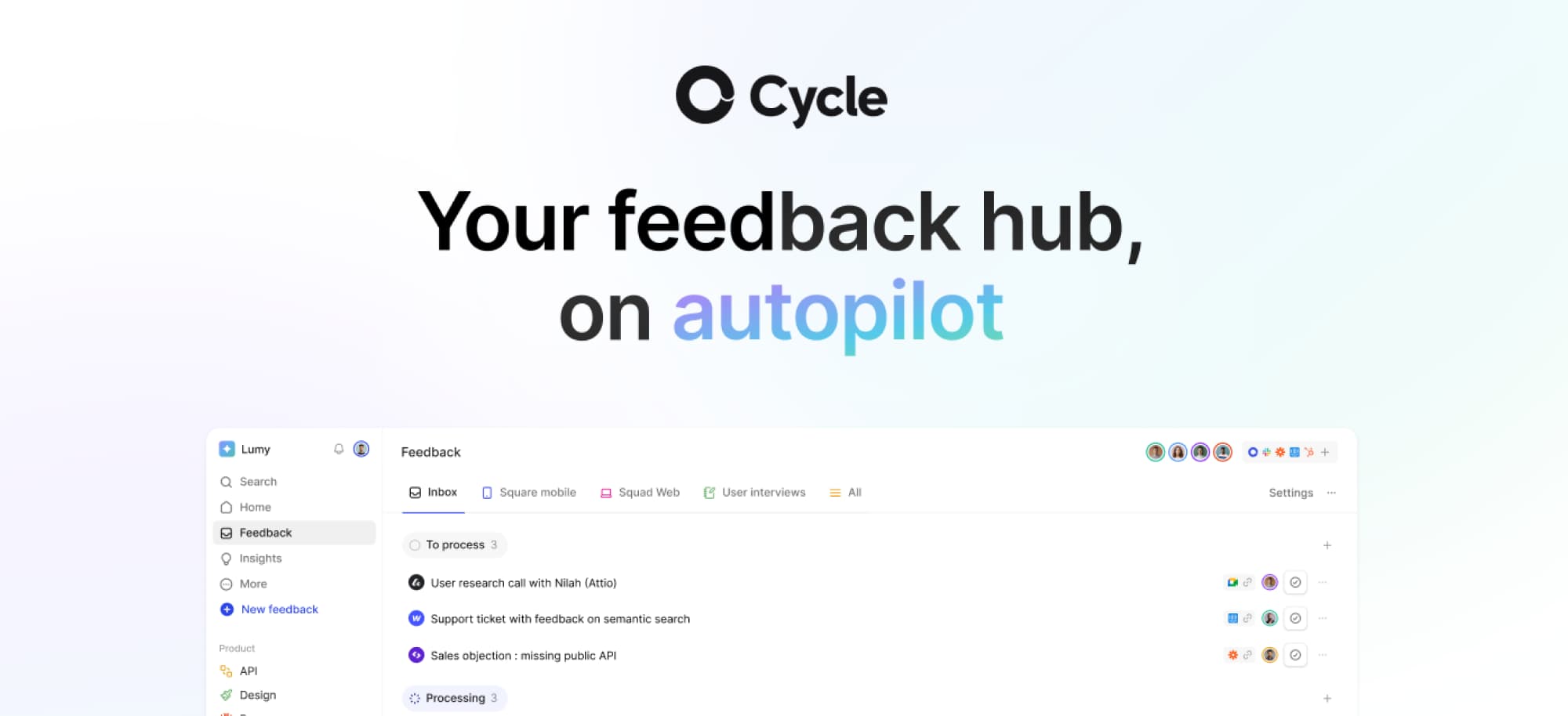 Launching the first self-organizing feedback hub | Cycle