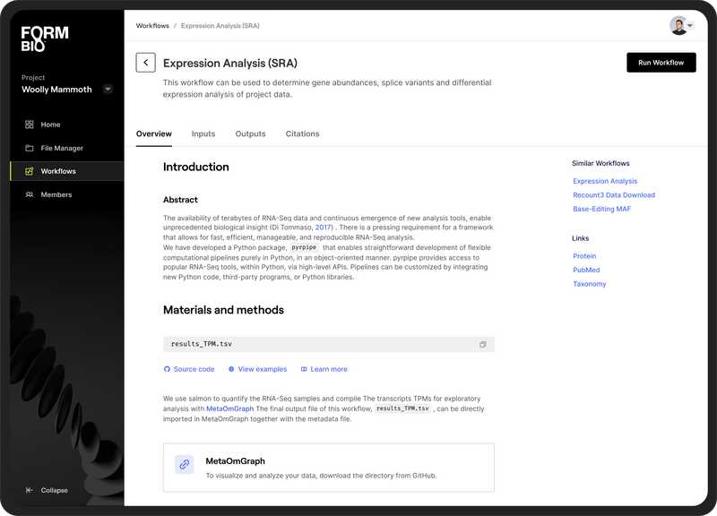 Computational Life Sciences Collaboration Platform | Form Bio