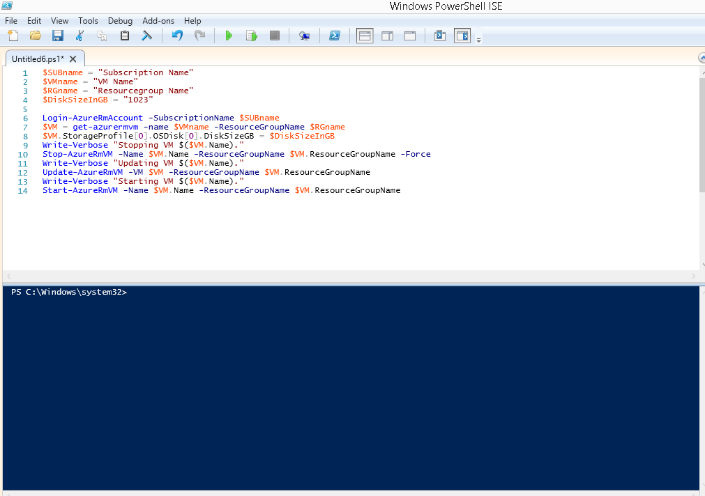 How to increase C: on an Azure Virtual Machine | Redeploy | Redeploy