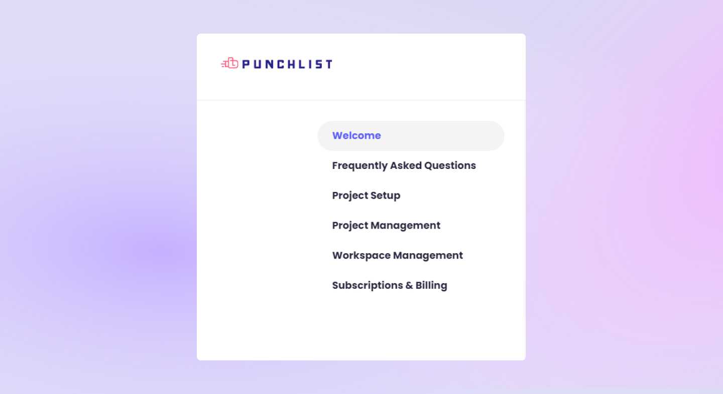 Free Cloneable: Punchlist Knowledge Base | Blog