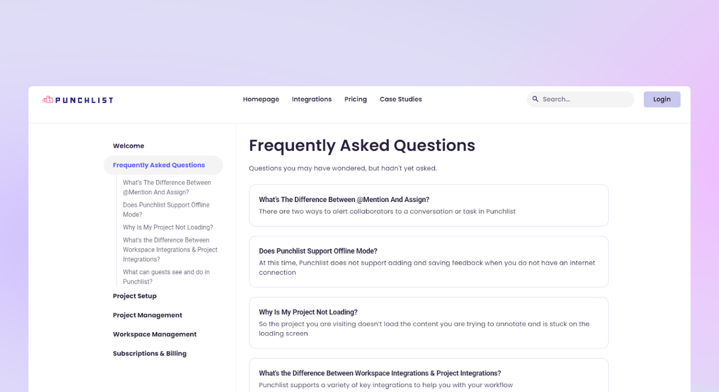 Free Cloneable: Punchlist Knowledge Base | Blog