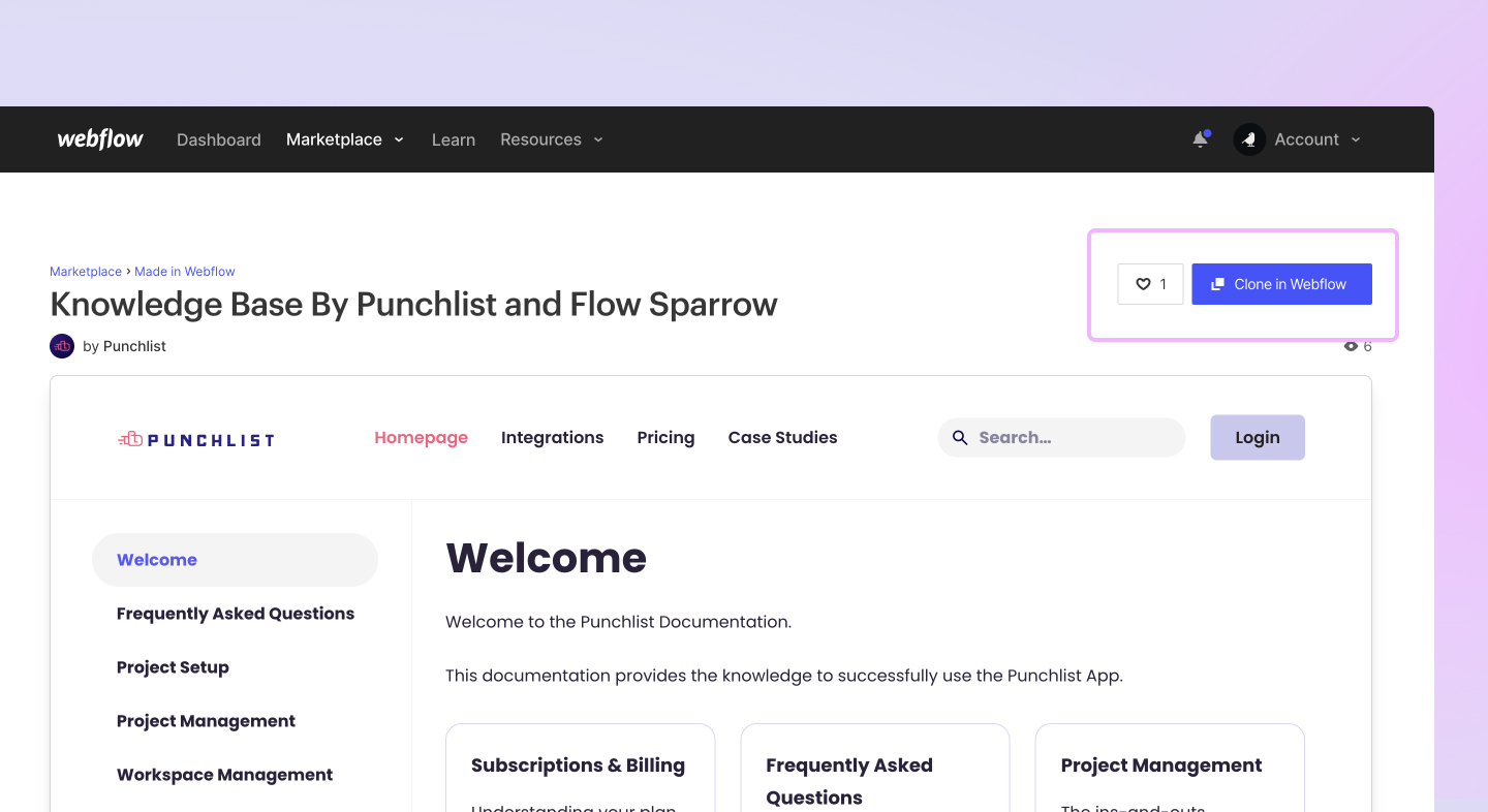 Free Cloneable: Punchlist Knowledge Base | Blog