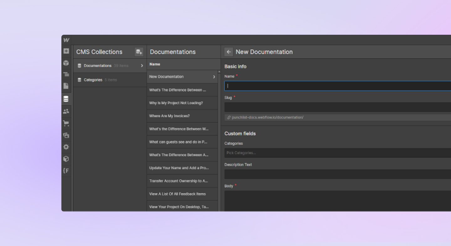 Free Cloneable: Punchlist Knowledge Base | Blog