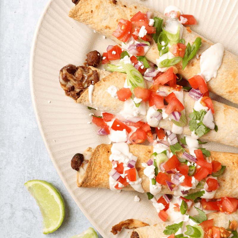 Cheesy Bean Taquitos | A Capsicana Recipe