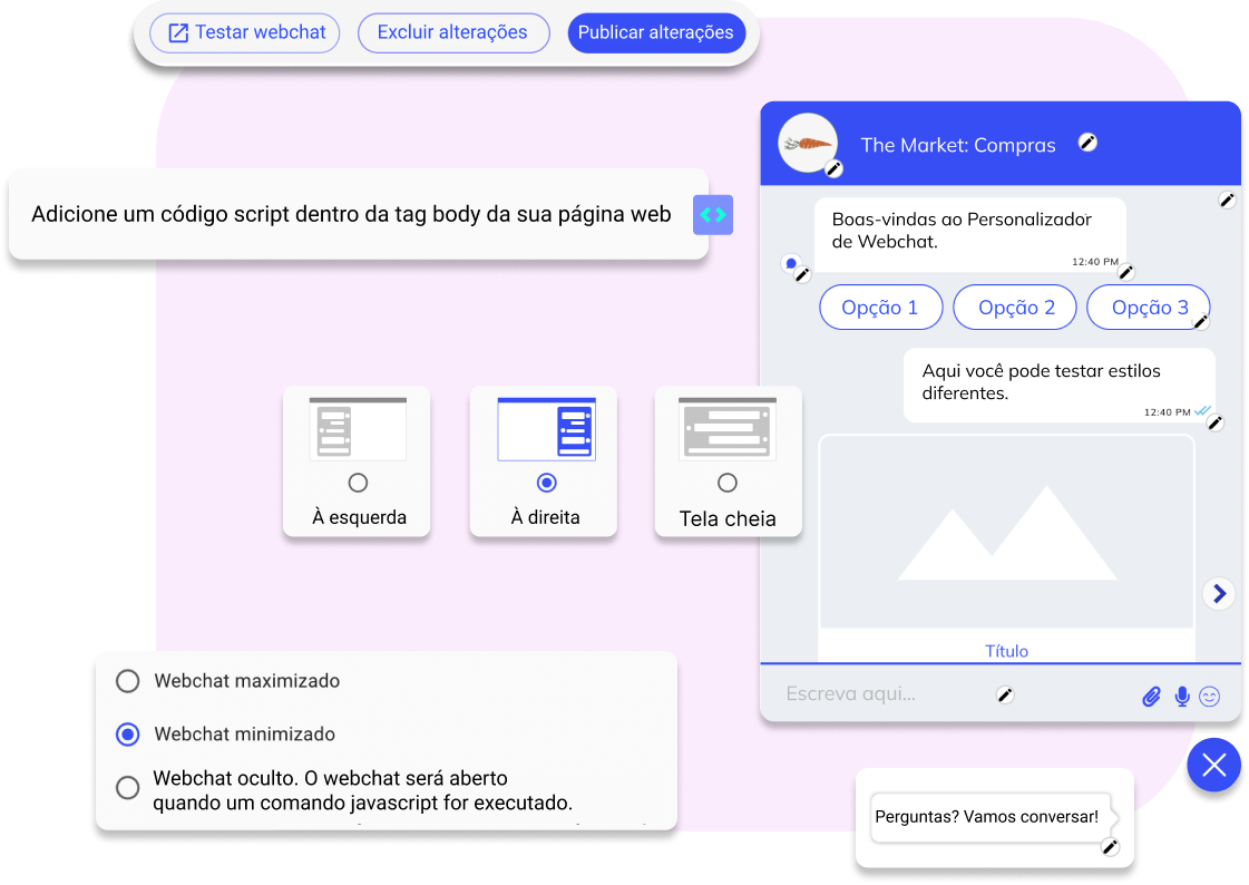 Canais da Botmaker: Webchat | Botmaker